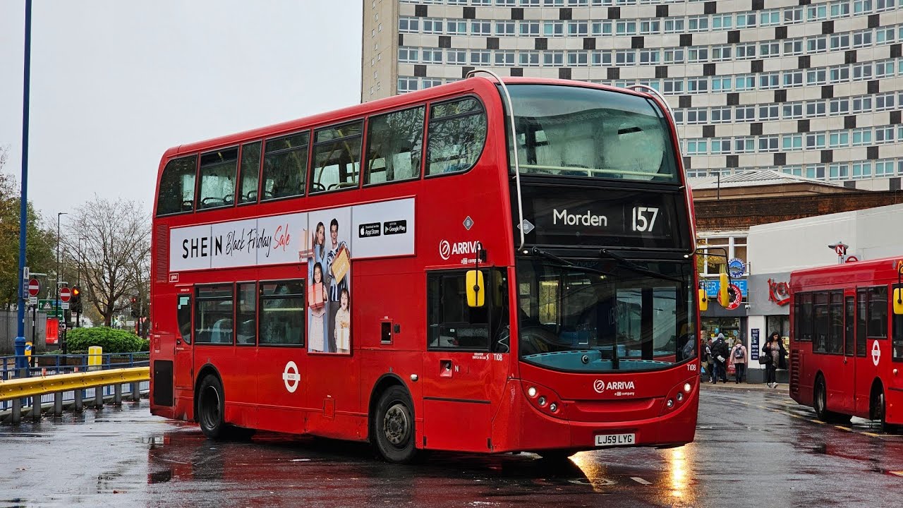 Full Journey on the Route 157 - Morden to Crystal Palace | T108 ...