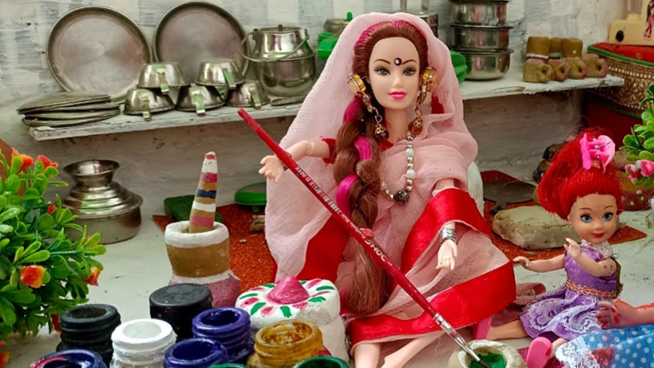 रेखा कि कहानी पार्ट -149 Barbie Indian village routine | Rekha ki ...