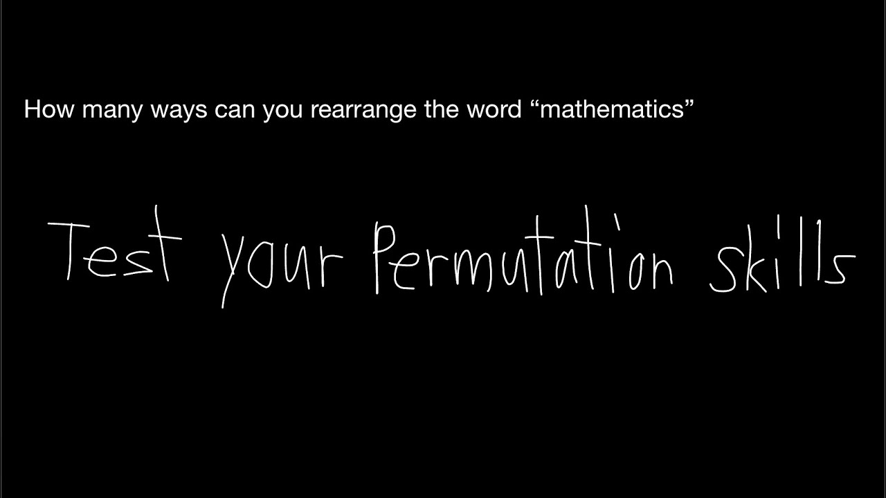 Typical Permutations Question: Can you solve it - YouTube