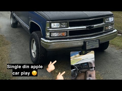 🍎 CAR PLAY ON A SINGLE DIN RADIO. INSTALL ON THE OBS CHEVY (BUDGET ...