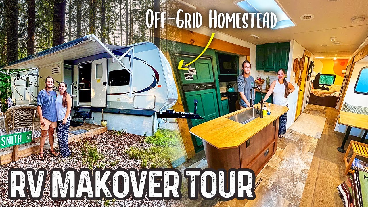 EXTREME RV MAKEOVER! Young DIY Couple Living Full Time & Homesteading ...