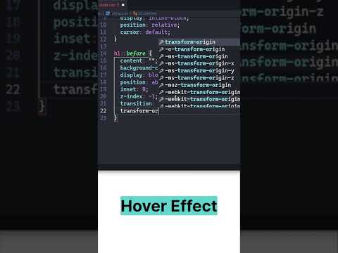 Efeito Hover Avançado | CSS #shorts #css - YouTube