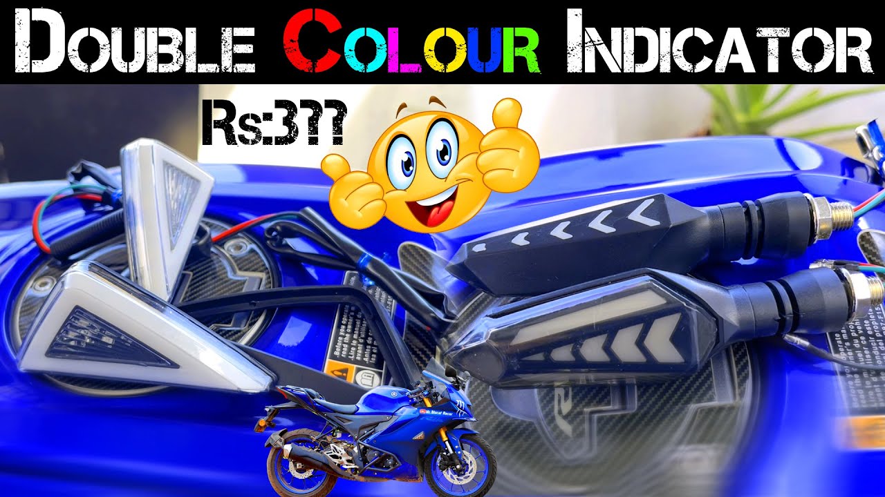 The Best Bike Double Colour Indicator | R15 v4 Indicator Motification ...