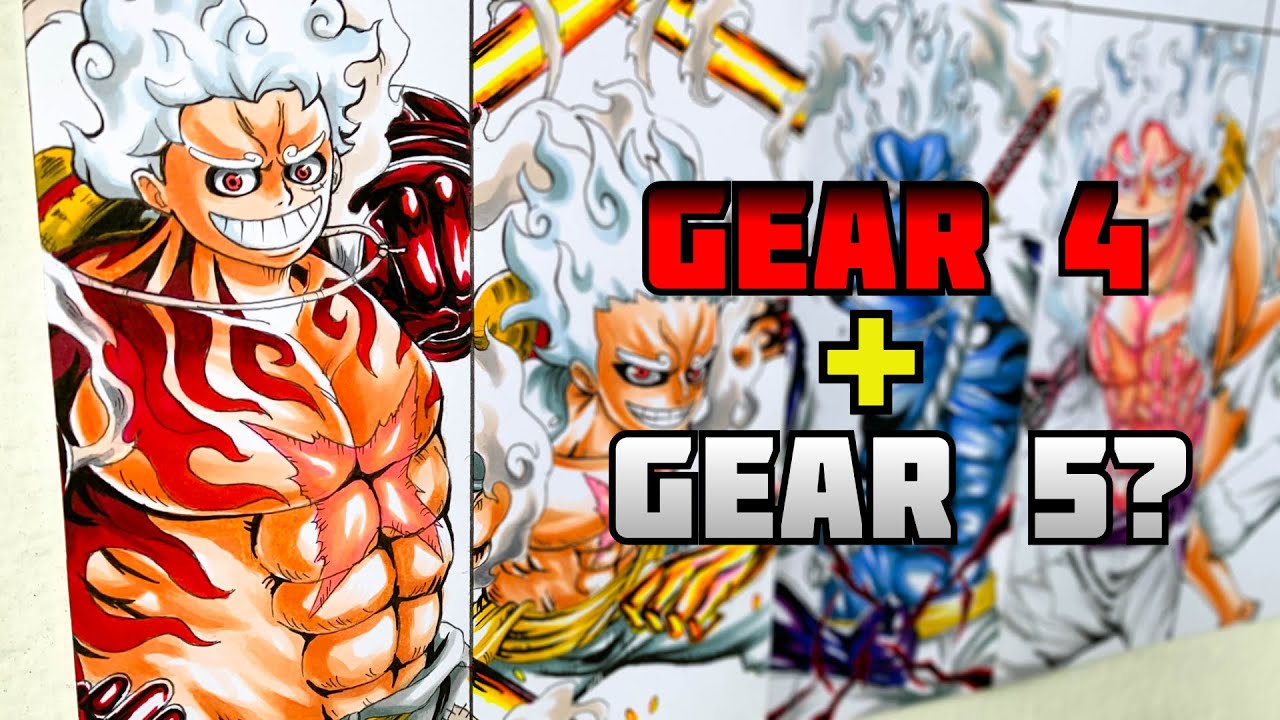 Drawing LUFFY GEAR 5 FUSION with his other GEARS/FORMS | ONEPIECE ...
