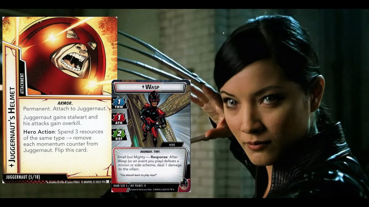 Marvel Champions LCG | Wasp vs. Juggernaut and Lady Deathstrike - YouTube