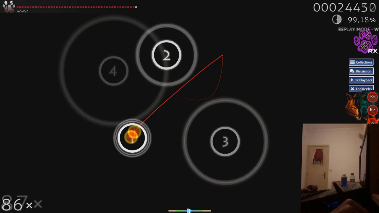 practicing my aim in osu! (Handcam) - YouTube