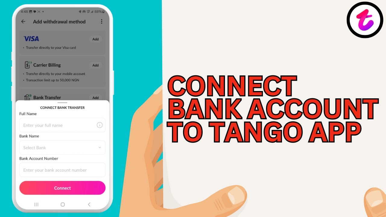 How to Add Bank Account On Tango App - YouTube