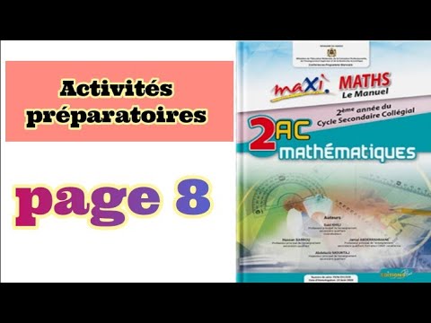maxi maths 2ac activités préparatoires page 8 - YouTube