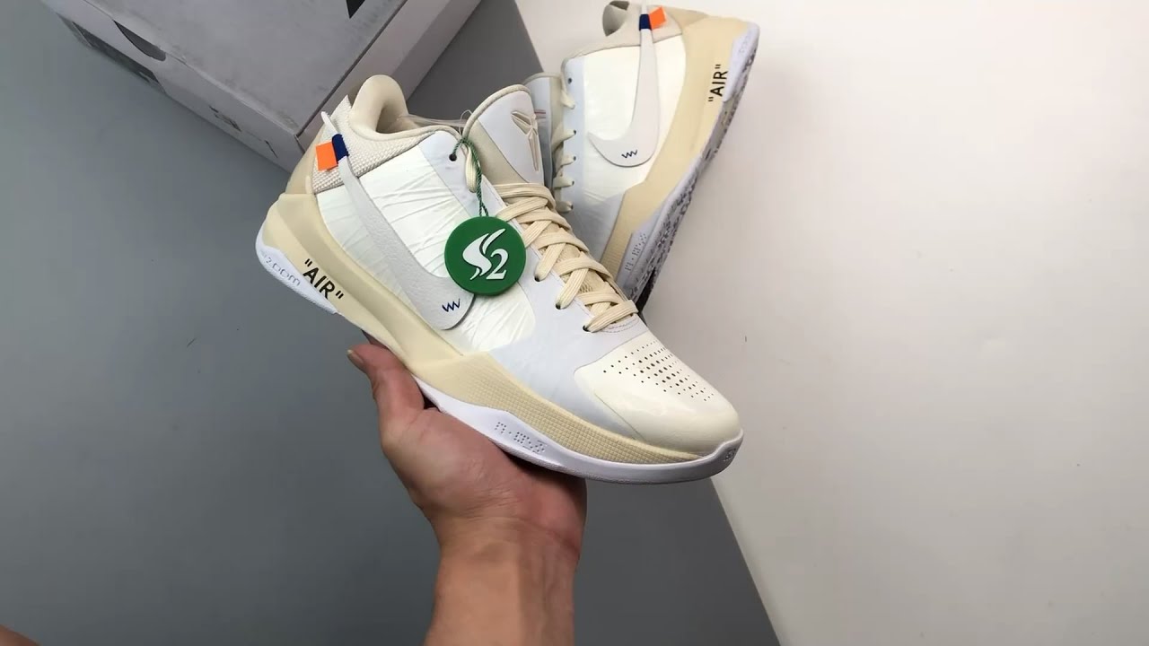 S2純原 Off White x Nike Zoom Kobe 5 科比5代 OW客制聯名 ZK5 實戰籃球鞋 DB4796-101 莆田鞋 ...