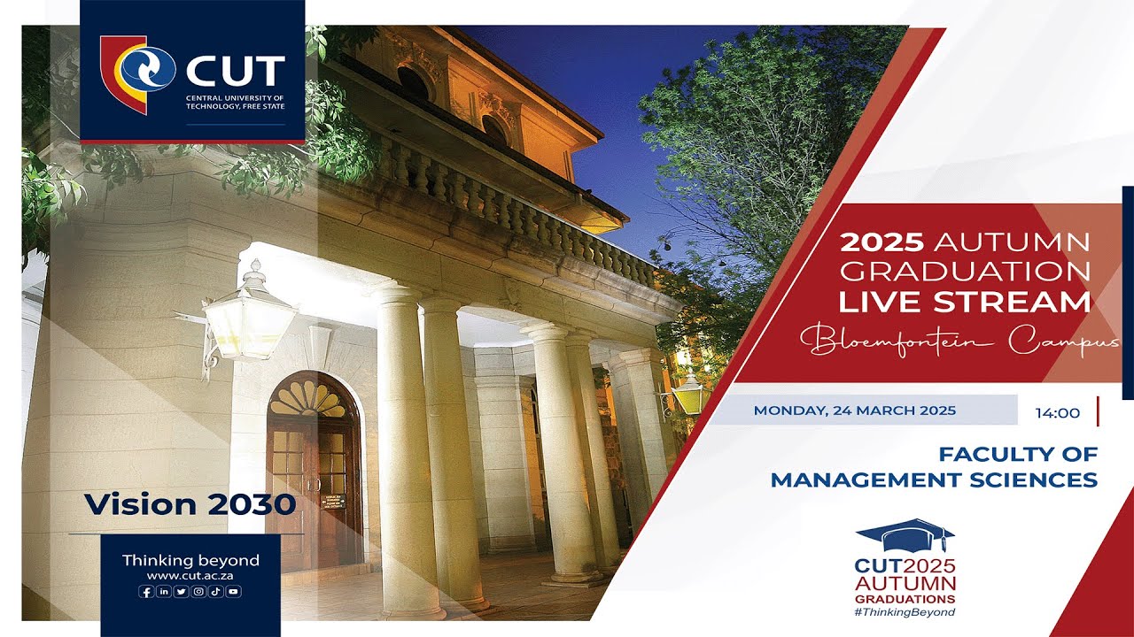 CUT Autumn Graduations 2025: 24 March | 14:00 | Faculty of Management ...