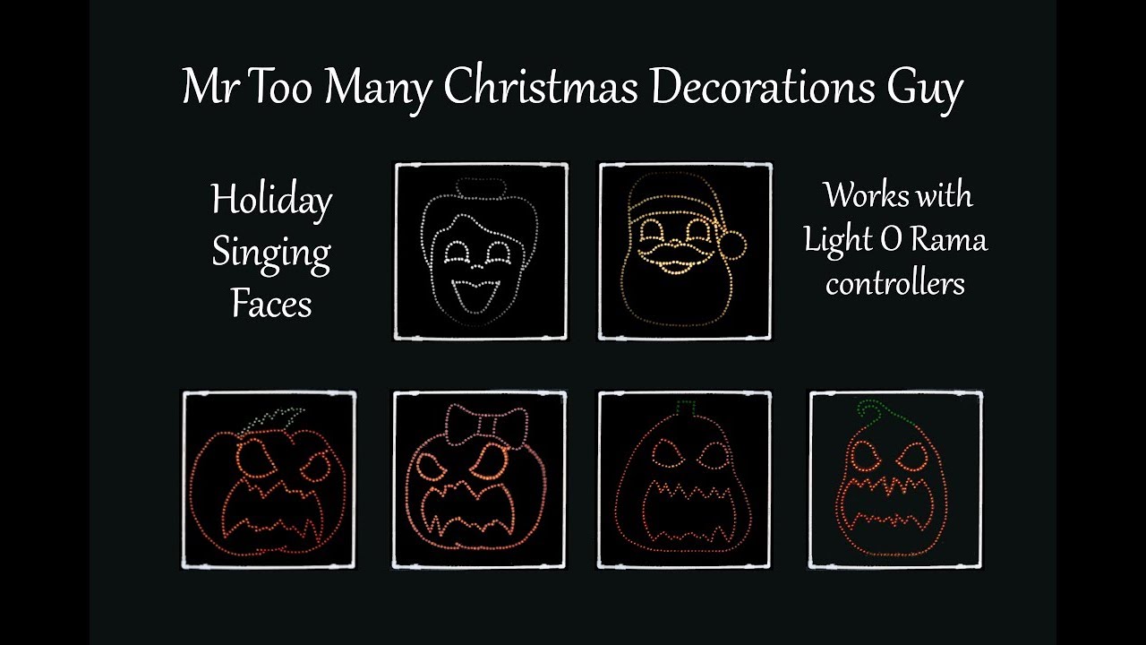 Holiday Singing Faces for Halloween Light Shows - YouTube