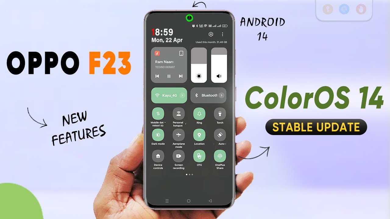Oppo F23 5G ColorOS 14 Stable Update | Oppo Android 14 Update Full Review | Oppo F21 Pro ...