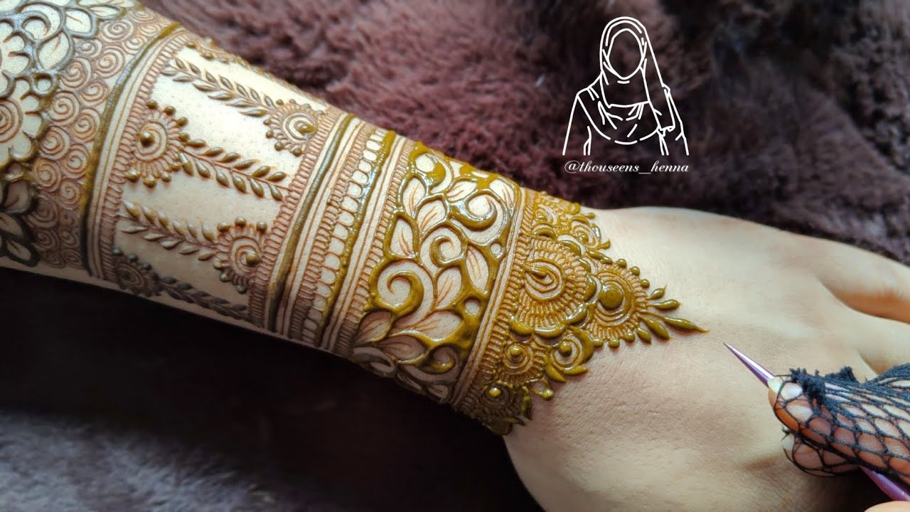 Beautiful Heavy Bridal Henna Design Tutorial | Very Beautiful Bridal ...