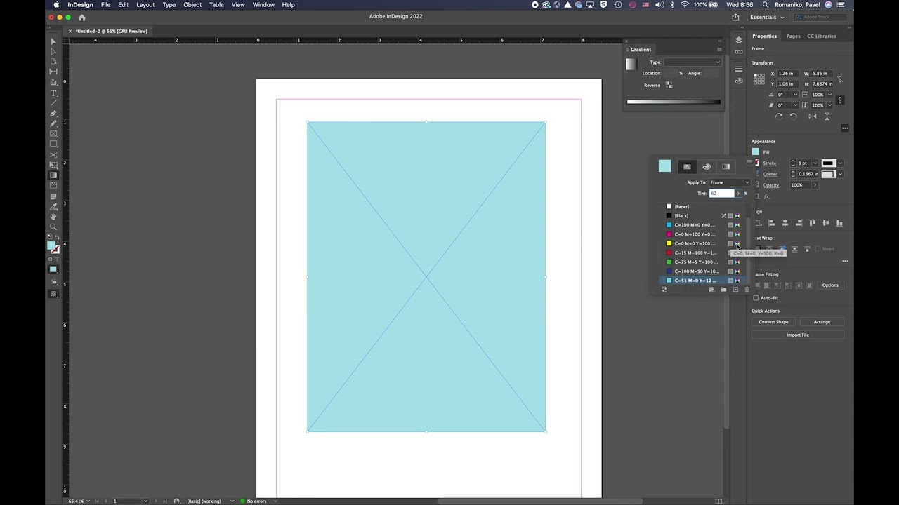 Gradient Swatch Tool Adobe InDesign YouTube Gradient Swatch Tool Adobe InDesign YouTube
