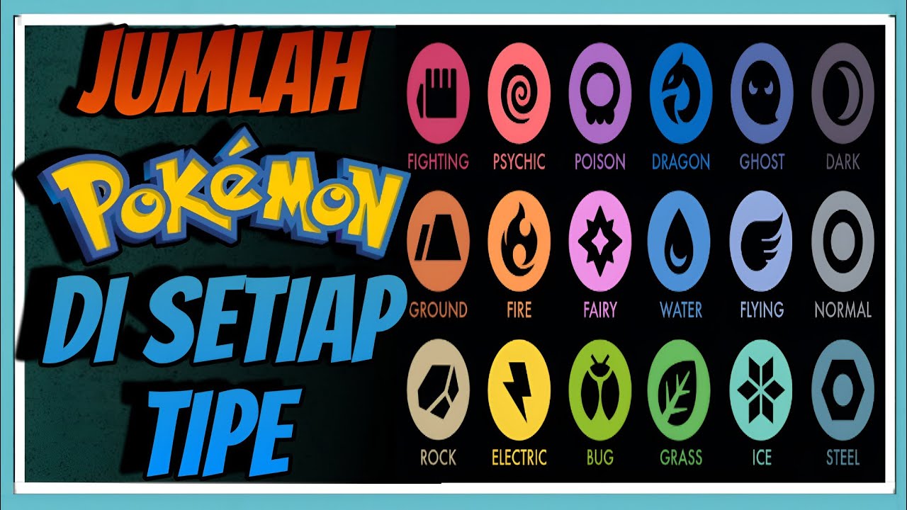 JUMLAH POKÉMON DI SETIAP TIPE. DARI GENERASI PERTAMA HINGGA GENERASI ...