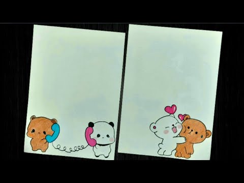 DIY Cartoon Border Design For Project Work |Cartoon Border Design Ideas ...