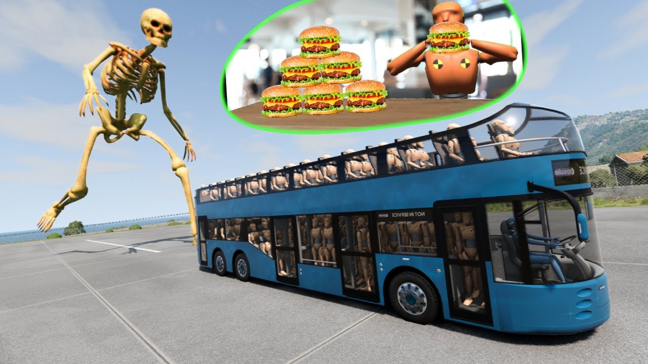 cars vs dancing skeleton #5 🥵 BeamNG.drive - YouTube