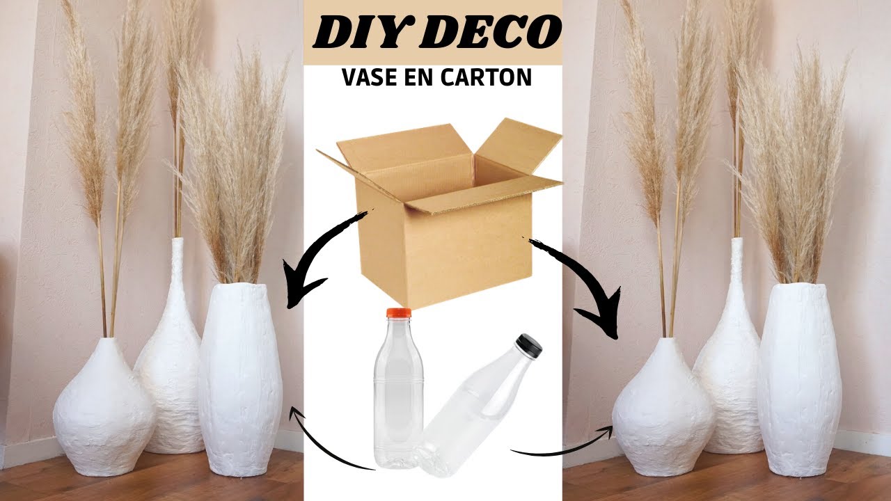 DIY VASE EN CARTON II Nzoutsi - YouTube
