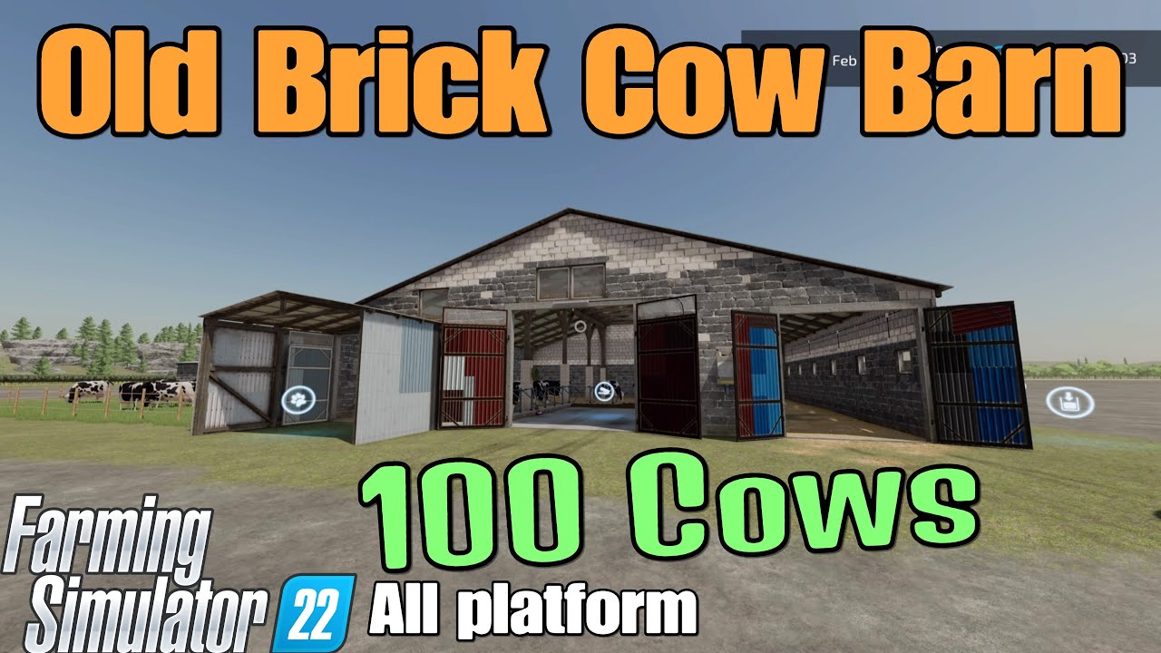 Old Brick Cow Barn / FS22 mod test for all platforms - YouTube