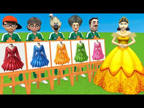 Scary Teacher 3D vs Squid Game Drawing Dresses KPop Demon Hunters Nice or Error 5 Times Challenge