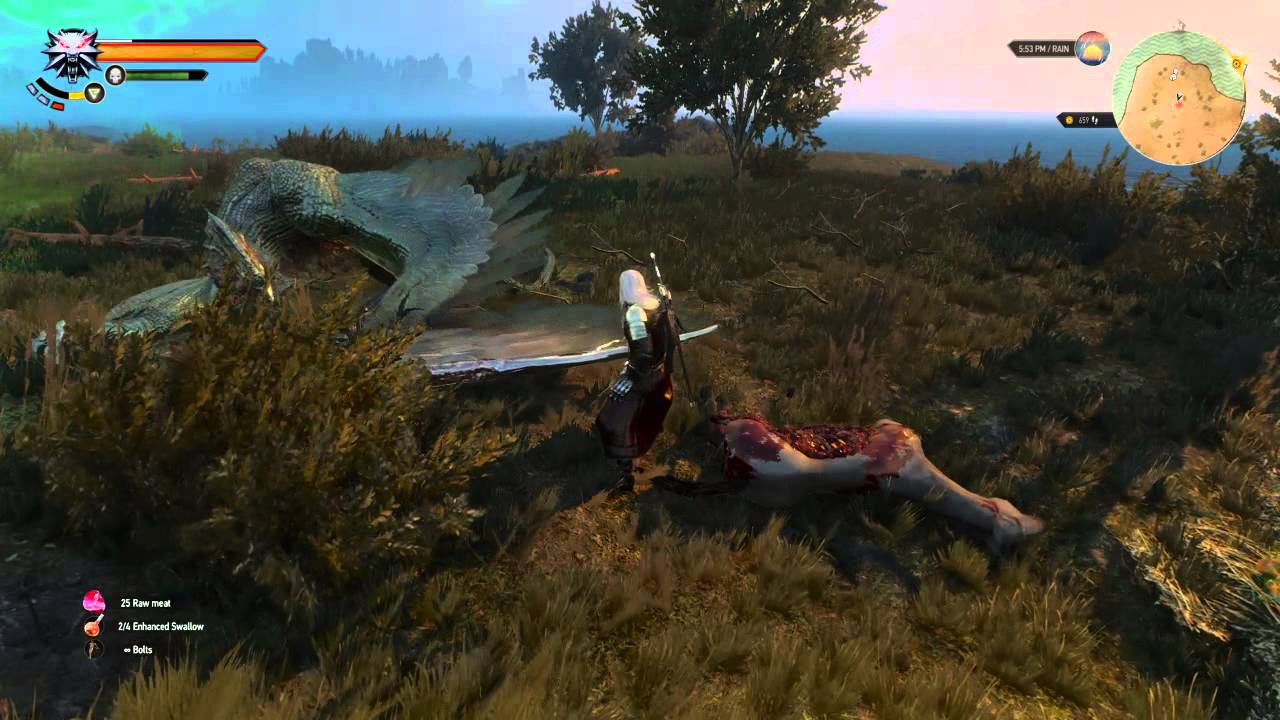 The Witcher 3 - 3500 Rend Crit! - Berserker Build - YouTube