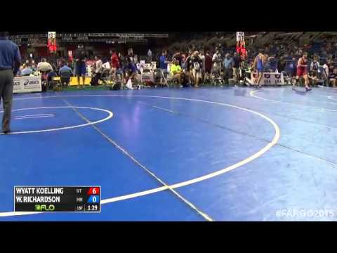 195 Champ. Round 2 - Wyatt Richardson (Minnesota) vs. Wyatt Koelling ...