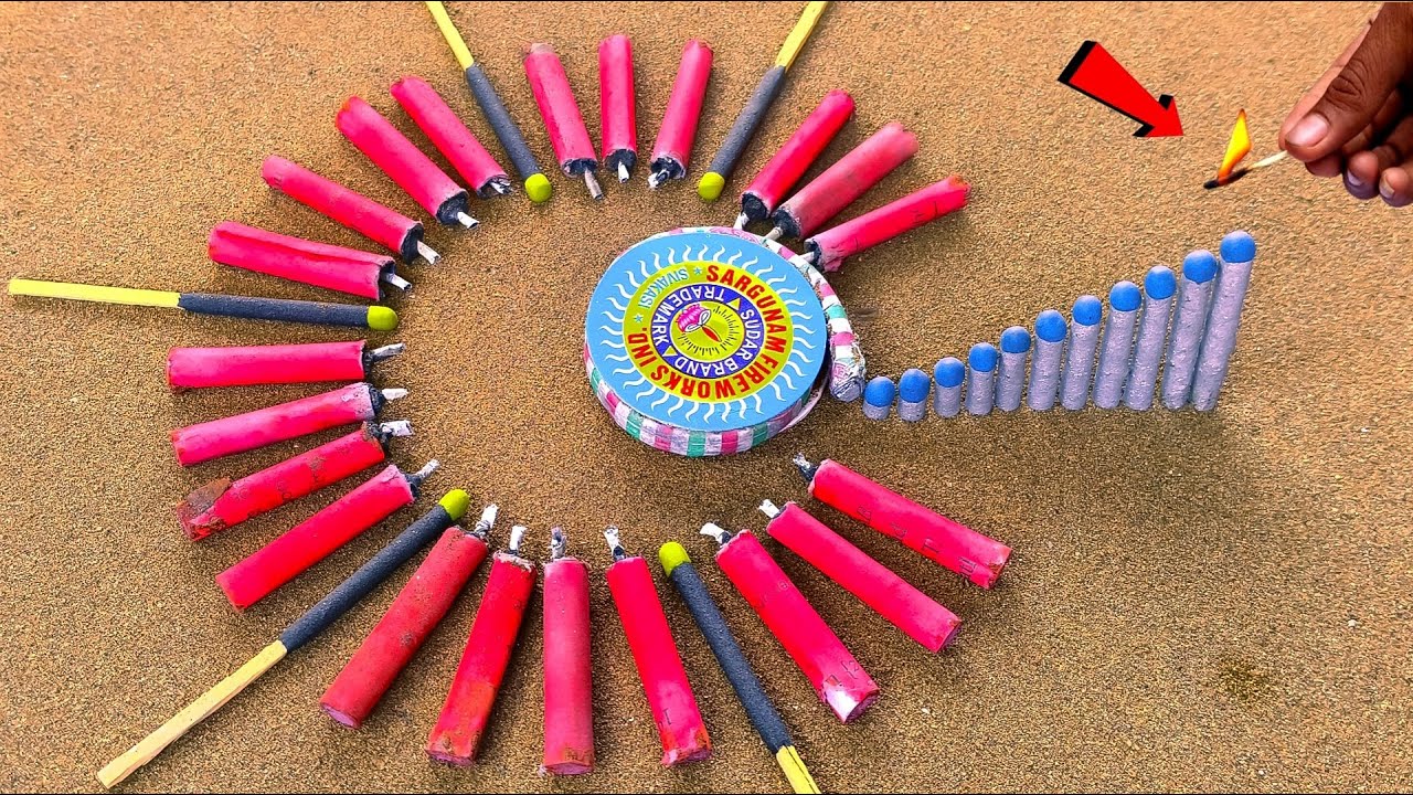 Diwali Ground Chakri Vs Red Colour Bijali Crackers And Robin Super ...