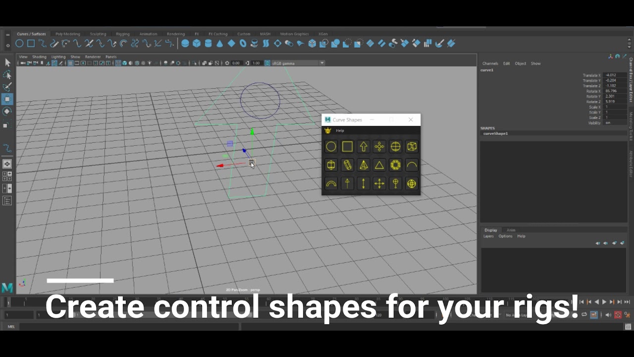 Control Shapes for Maya - YouTube