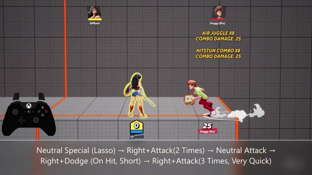 Wonder Woman - Lasso Side Attack & Dodge Cancel [MultiVersus Combo] - YouTube