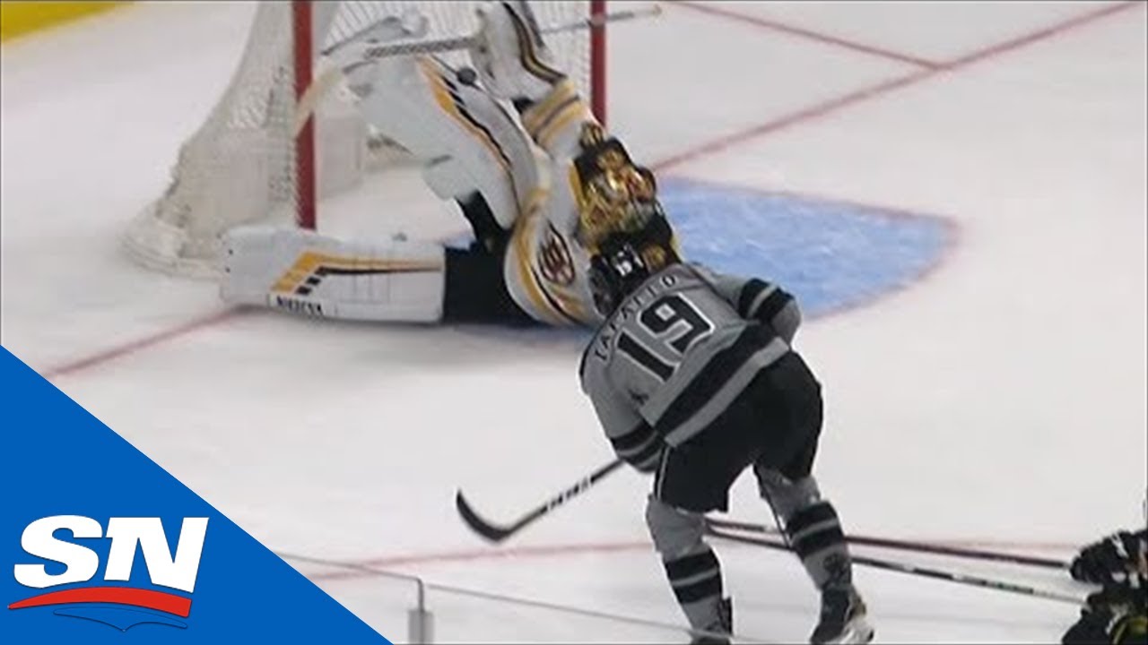 Bruins’ Tuukka Rask Stacks The Pads To Stun Kings with Phenomenal Save ...
