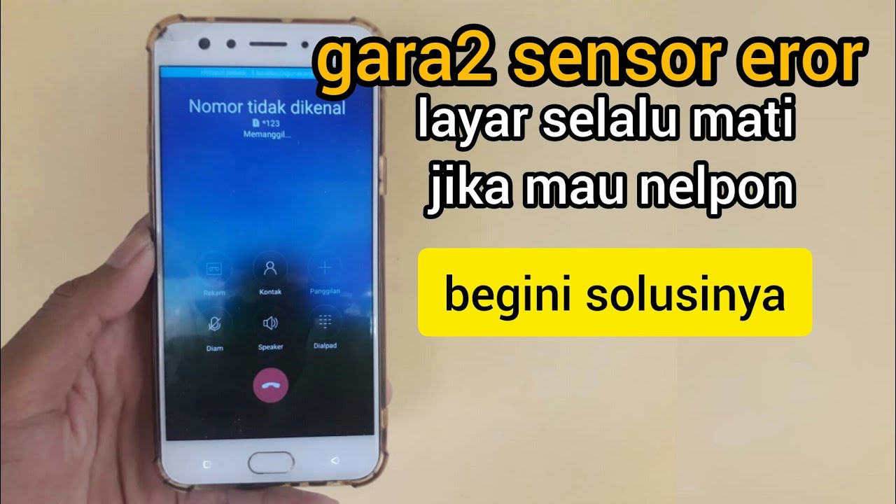 cara memperbaiki layar hp mati jika mau nelpon gara2 sensor eror ...