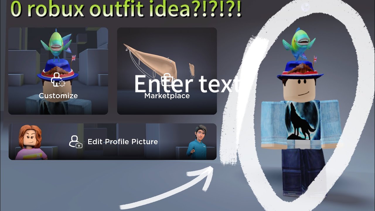 0 robux outfit idea?!?! - YouTube