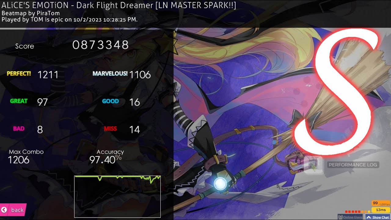 ALICE'S EMOTION - Dark Flight Dreamer (LM master spark) -osu- - YouTube