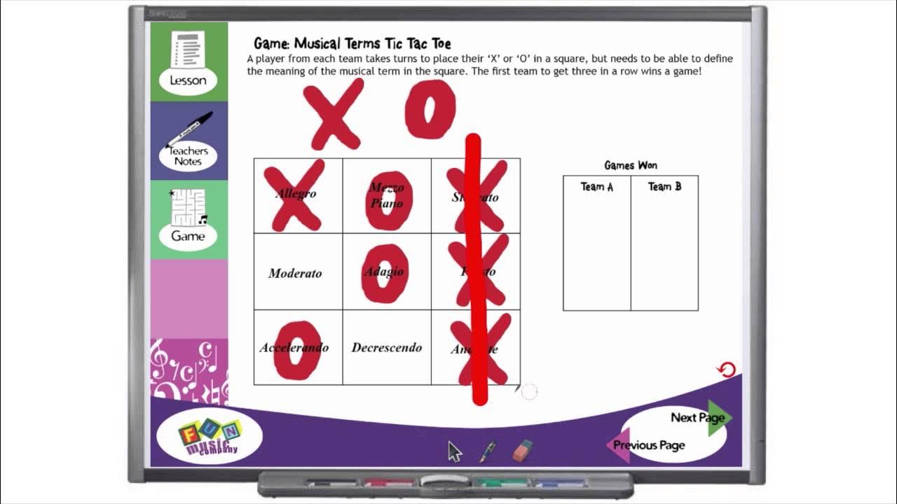 Musical Terms Tic Tac Toe Activity for Music Class - YouTube