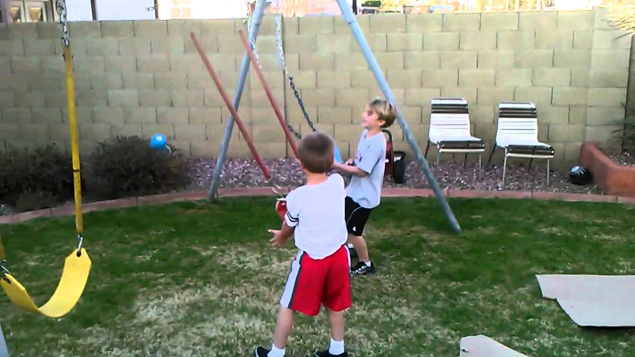 Jump off the swings - YouTube