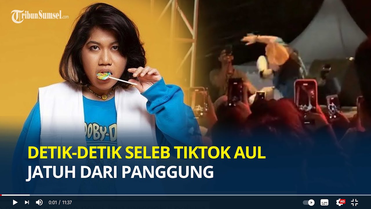 Detik-detik Seleb TikTok Aul Tutorial Hidup Jatuh dari Panggung di ...