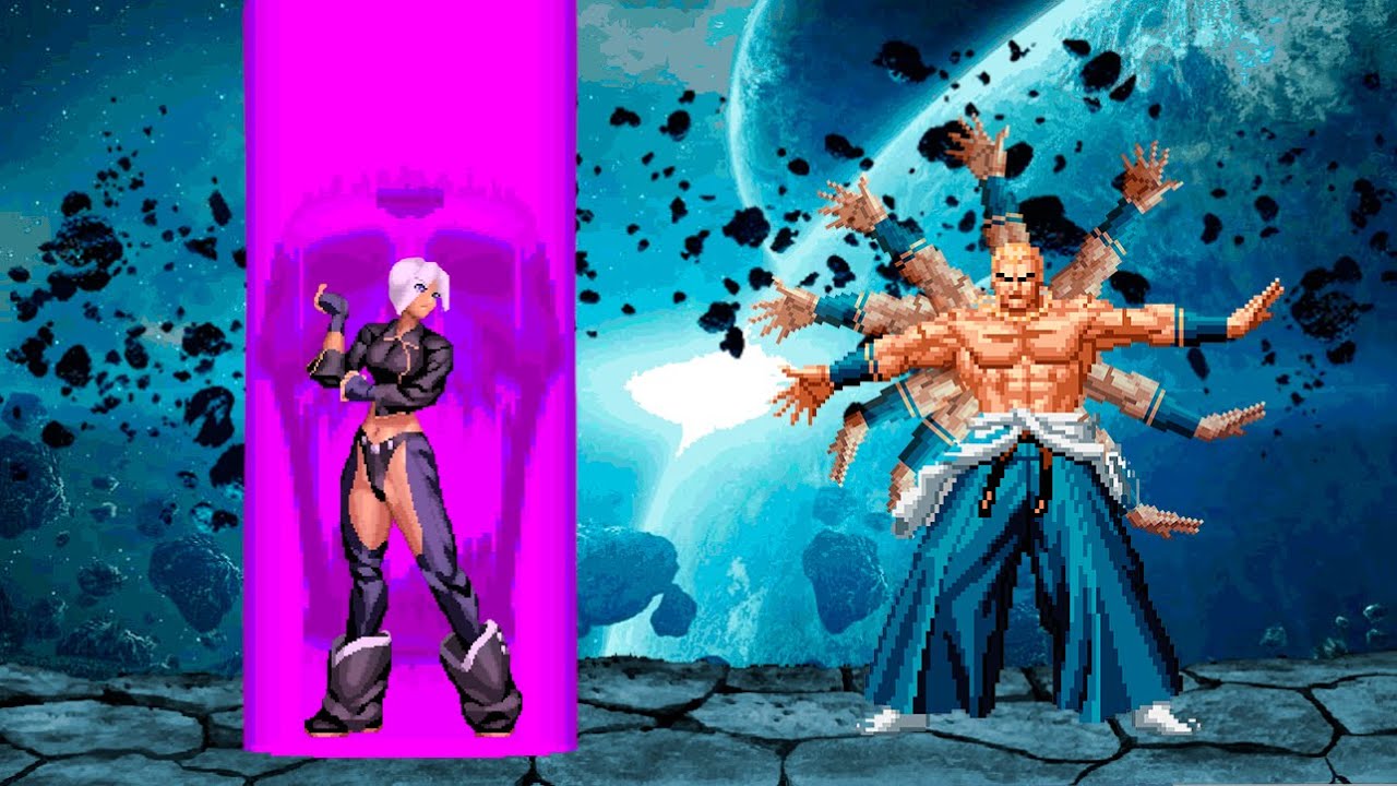 [KOF Mugen] Angel Team vs Geese Howard Team - YouTube