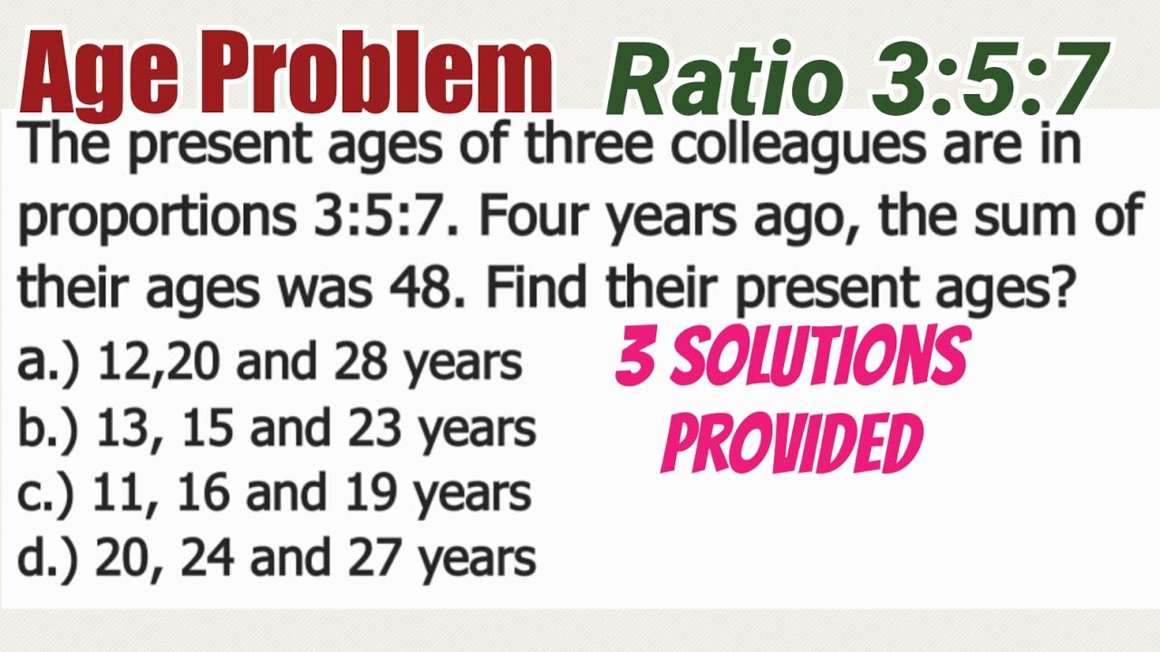 How To Solve Age Ratio Problems how-to-solve-age-ratio-problems