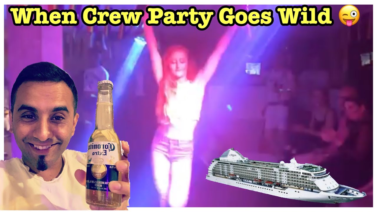 Crew Party in a Crew bar on Cruise ship - YouTube