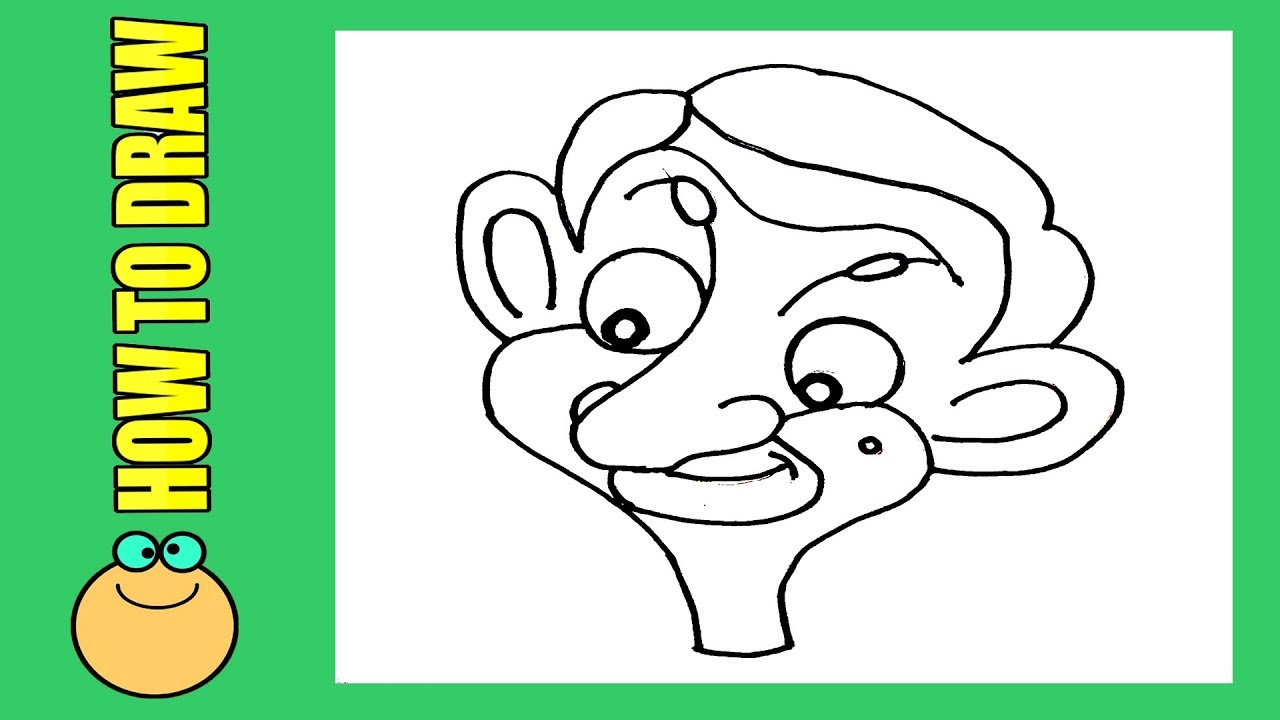 How to draw mr Bean cartoon | Mr Bean cartoon drawing for kids Easy ...