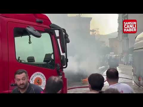 Samsun'da park halindeki araç küle döndü! Facianın eşiğinden dönüldü