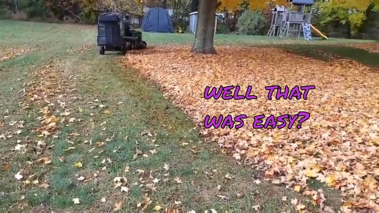 Agri-fab Mow-N-Vac DEMO, Easy fall leaf clean up in Michigan! See for yourself! Adios Leaves ...