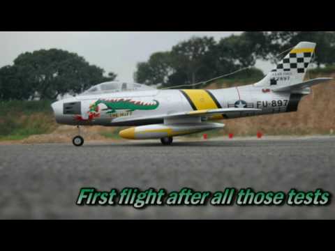 RC F-86 Sabre Great Flight after all them tests - YouTube