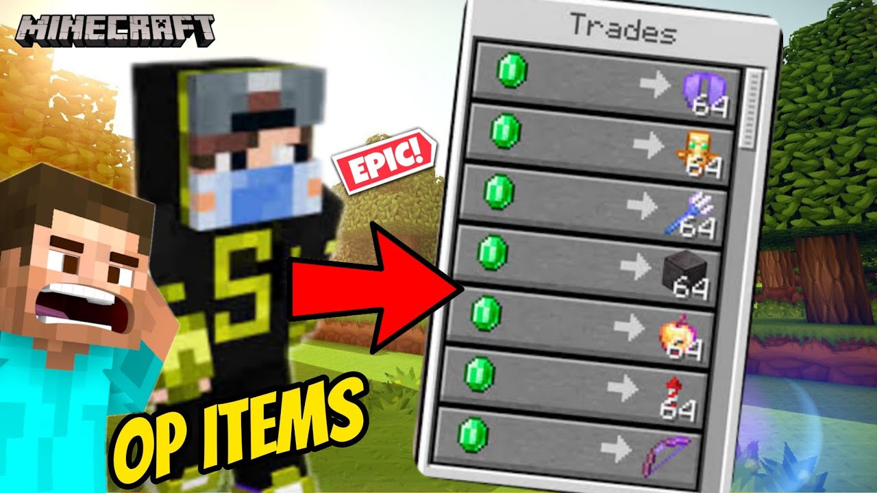 MINECRAFT BUT YOUTUBERS TRADE OP ITEMS || Beating Minecraft But ...