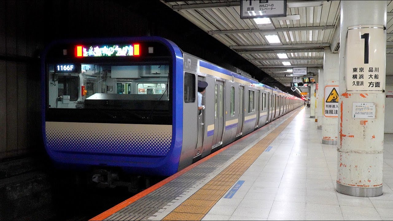 【4K60P】【地下水との闘い】JR総武快速線E235系1000番台、E217系、255系「特急しおさい」、E259系「特急成田エクスプレス」到着・発車・通過シーン集 馬喰町駅にて 2023. ...