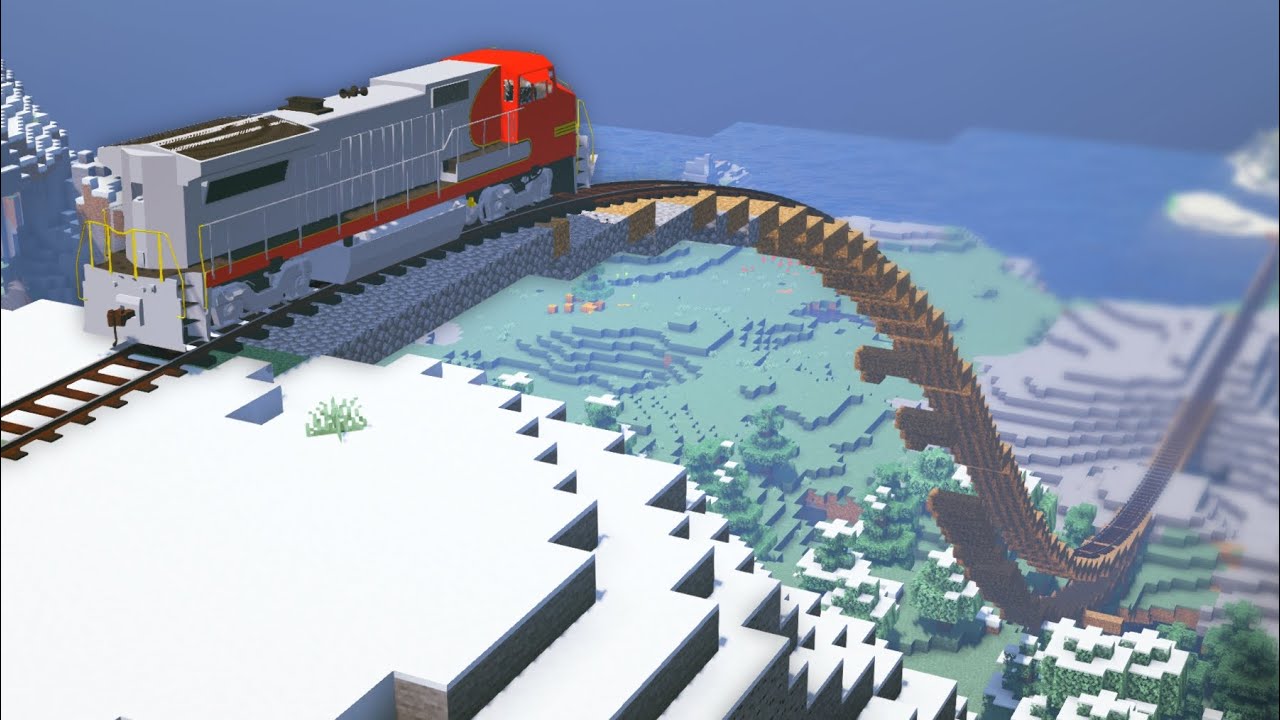 Minecraft TRAIN RAMP [Immersive Railroading Experiments] - YouTube