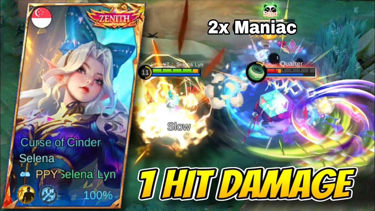 SELENA 1 HIT DAMAGE! 2x MANIAC BIKIN MUSUH LANGSUNG TUMBANG 🔥 (Build ...