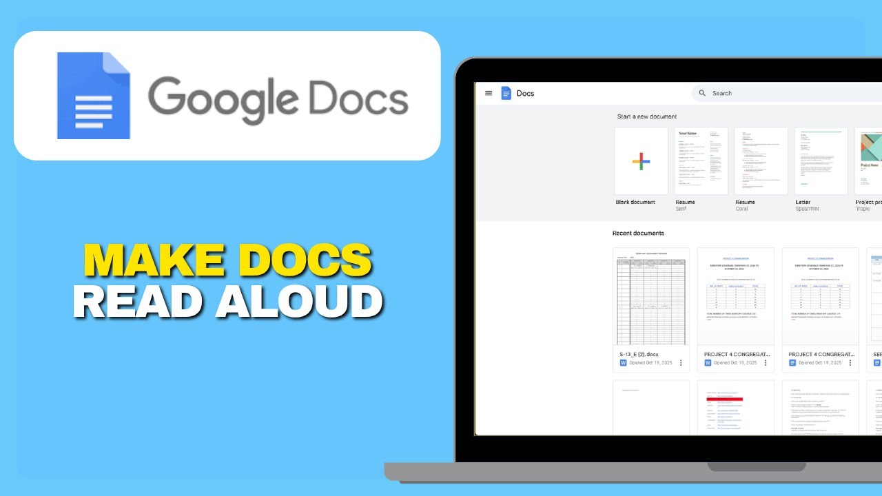 How To Make Google Docs Read Aloud to You (Full Tutorial 2025) - YouTube