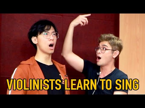 Violinists Take Voice Lesson for the First Time