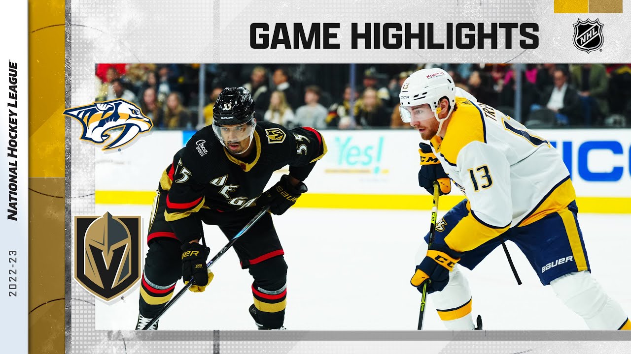 Predators @ Golden Knights 12/31 | NHL Highlights 2022 - YouTube